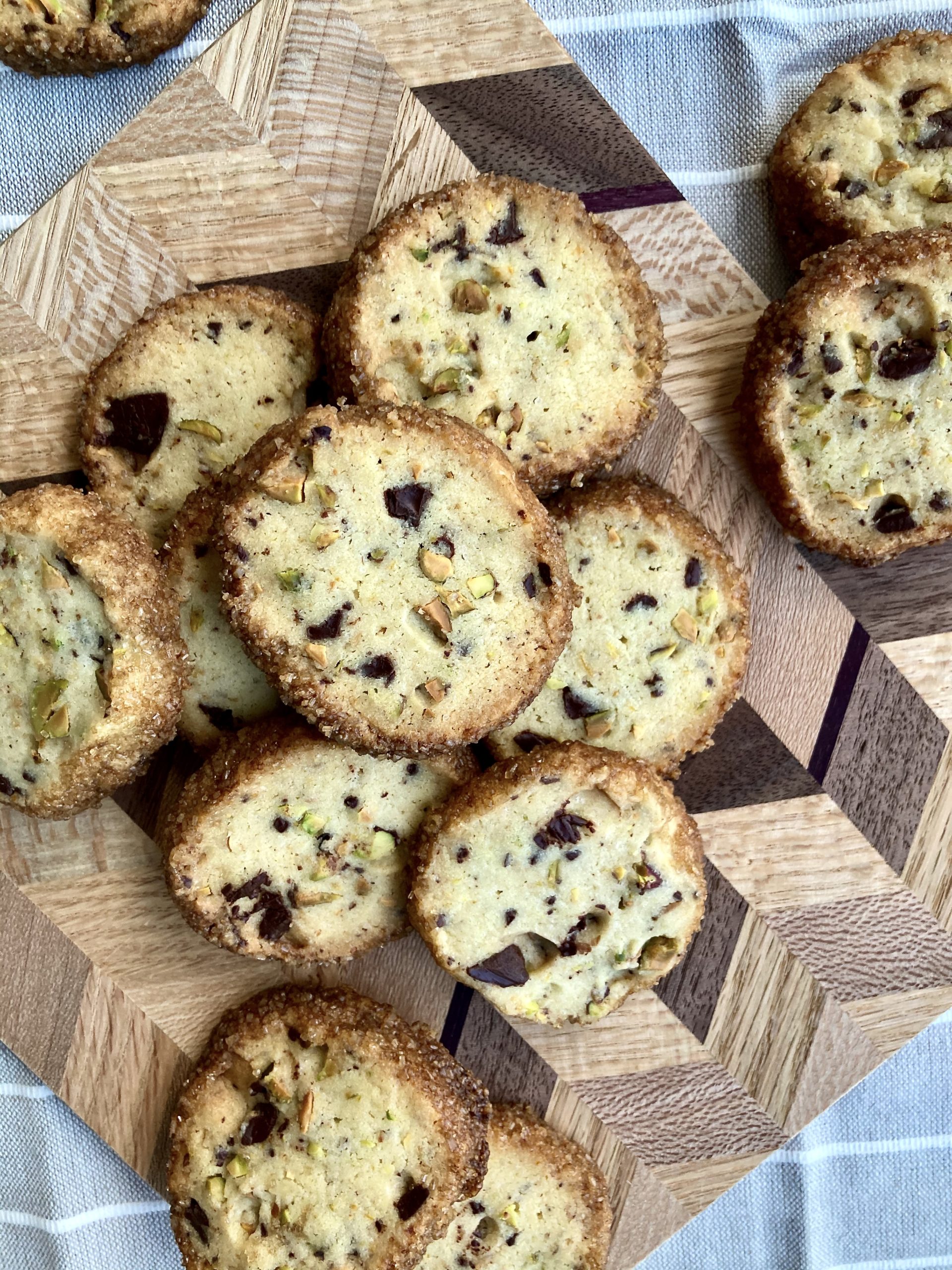 Pistachio, Orange & Dark Chocolate Sables